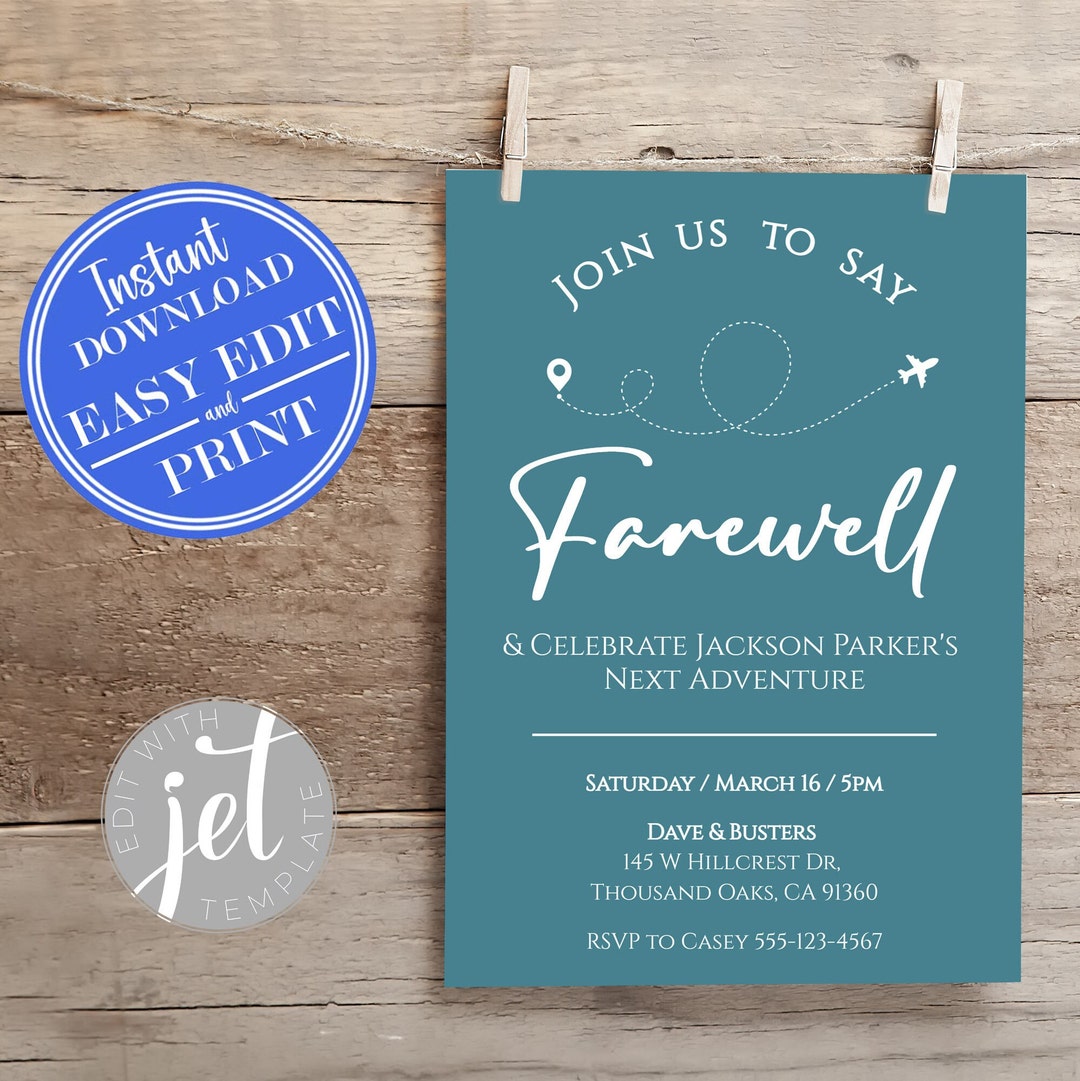 Farewell Going Away Invitation 5x7 | We're Moving Funny Goodbye Party ...