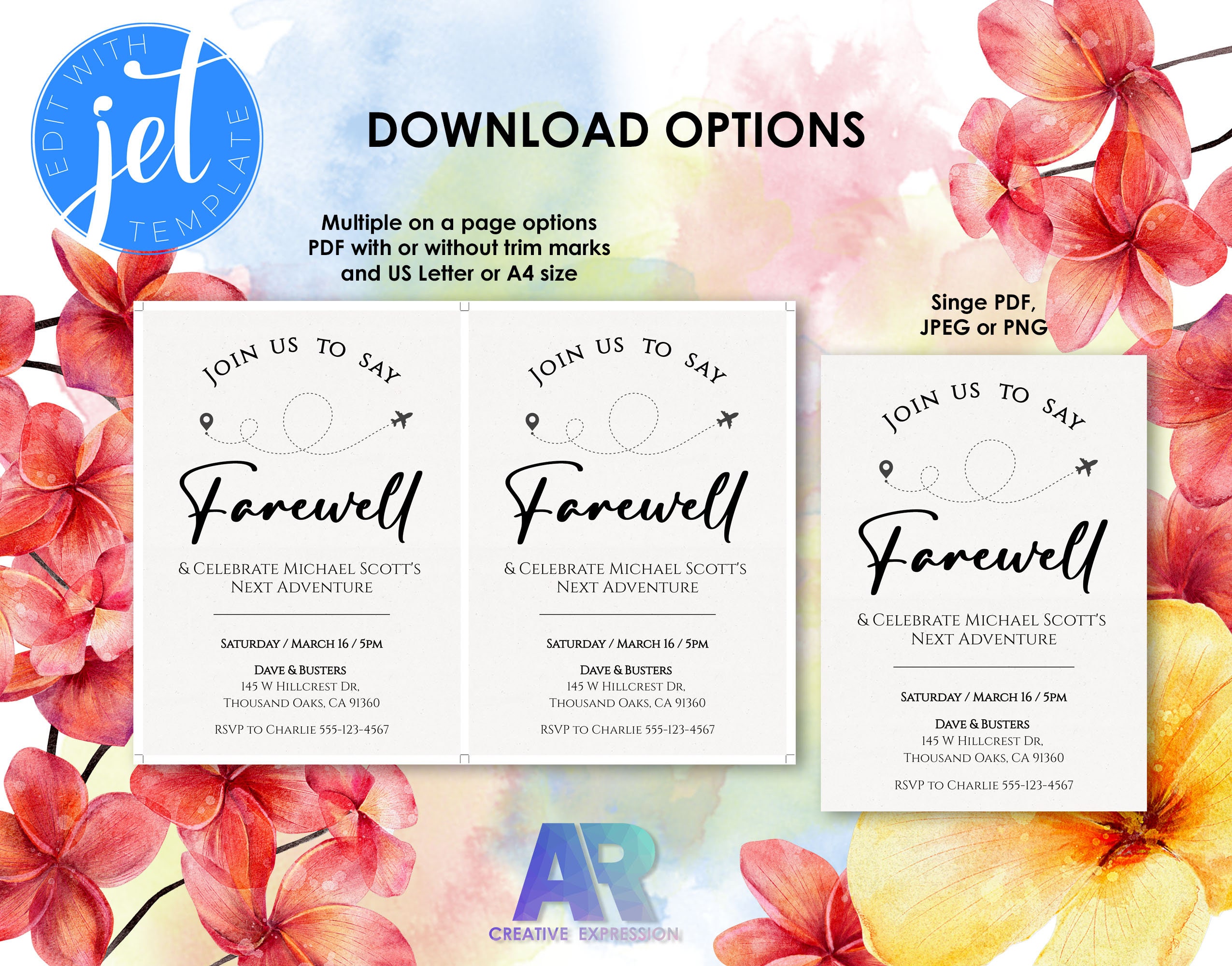 Farewell Going Away Invitation 5x7 | We're Moving Funny Goodbye Party ...