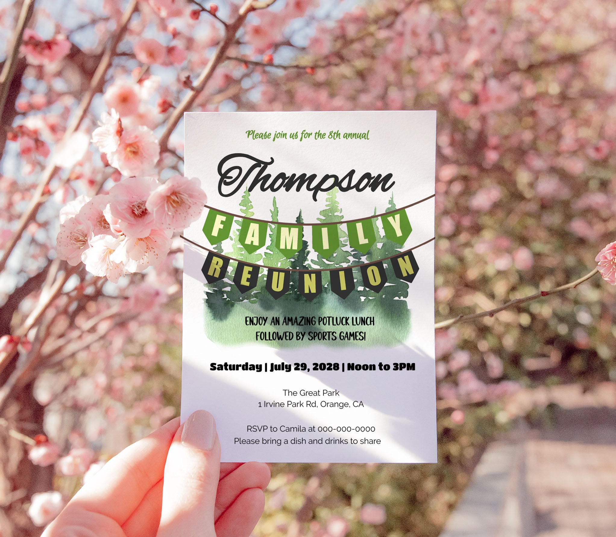Family Reunion Invitation Template | Family Reunion Pary Invite ...