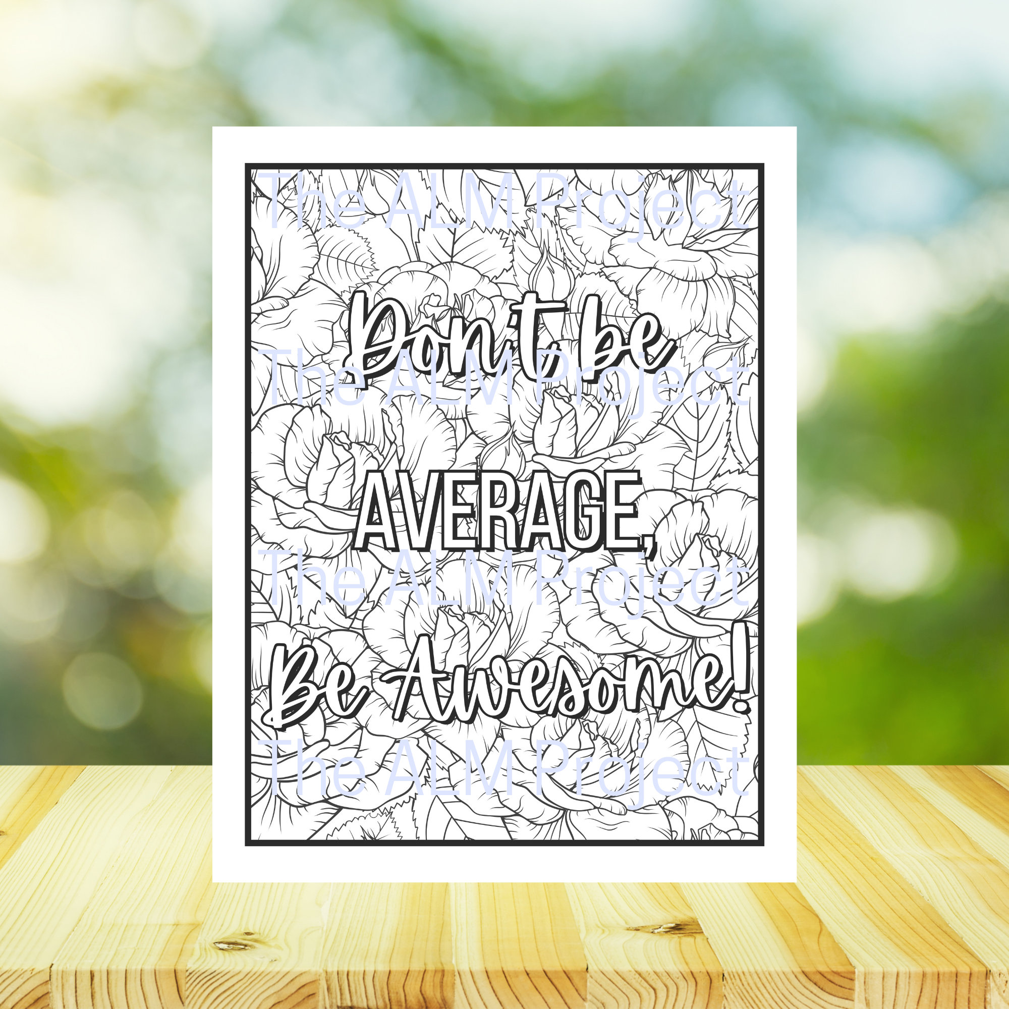 20 Flower Empower Coloring Book Pages, a Motivational Quotes Coloring ...