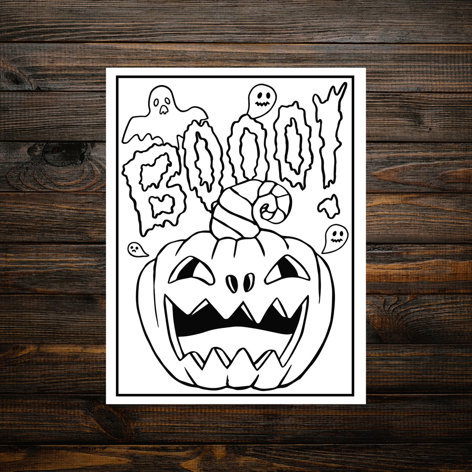 40 Halloween Coloring Book + 1 Cover Page - Printable Spooky Coloring ...