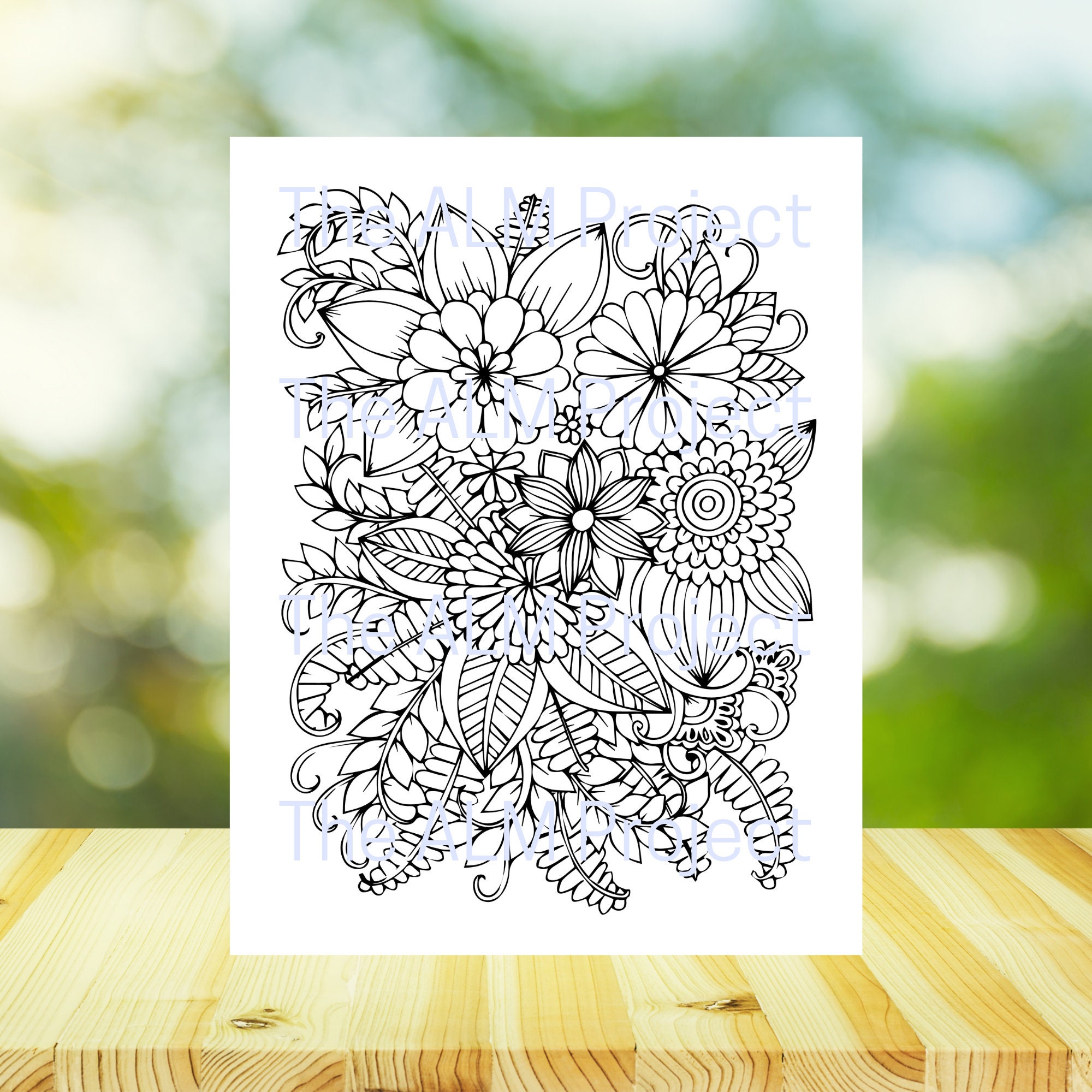 26 Pretty Floral Coloring Pages Bundle Beautiful Flowers - Etsy
