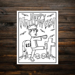 40 Halloween Coloring Book + 1 Cover Page - Printable Spooky Coloring ...