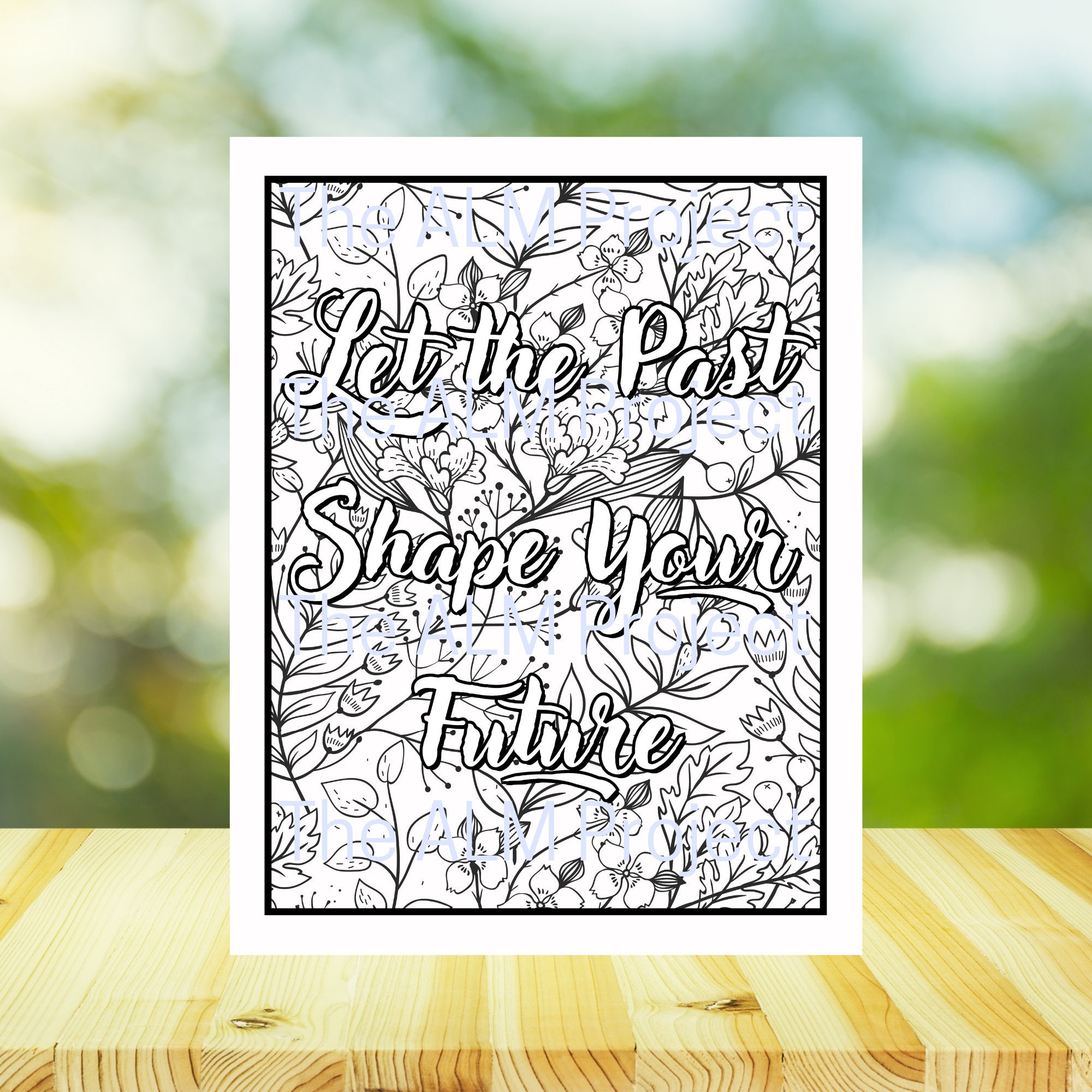 20 Flower Empower Coloring Book Pages, a Motivational Quotes Coloring ...