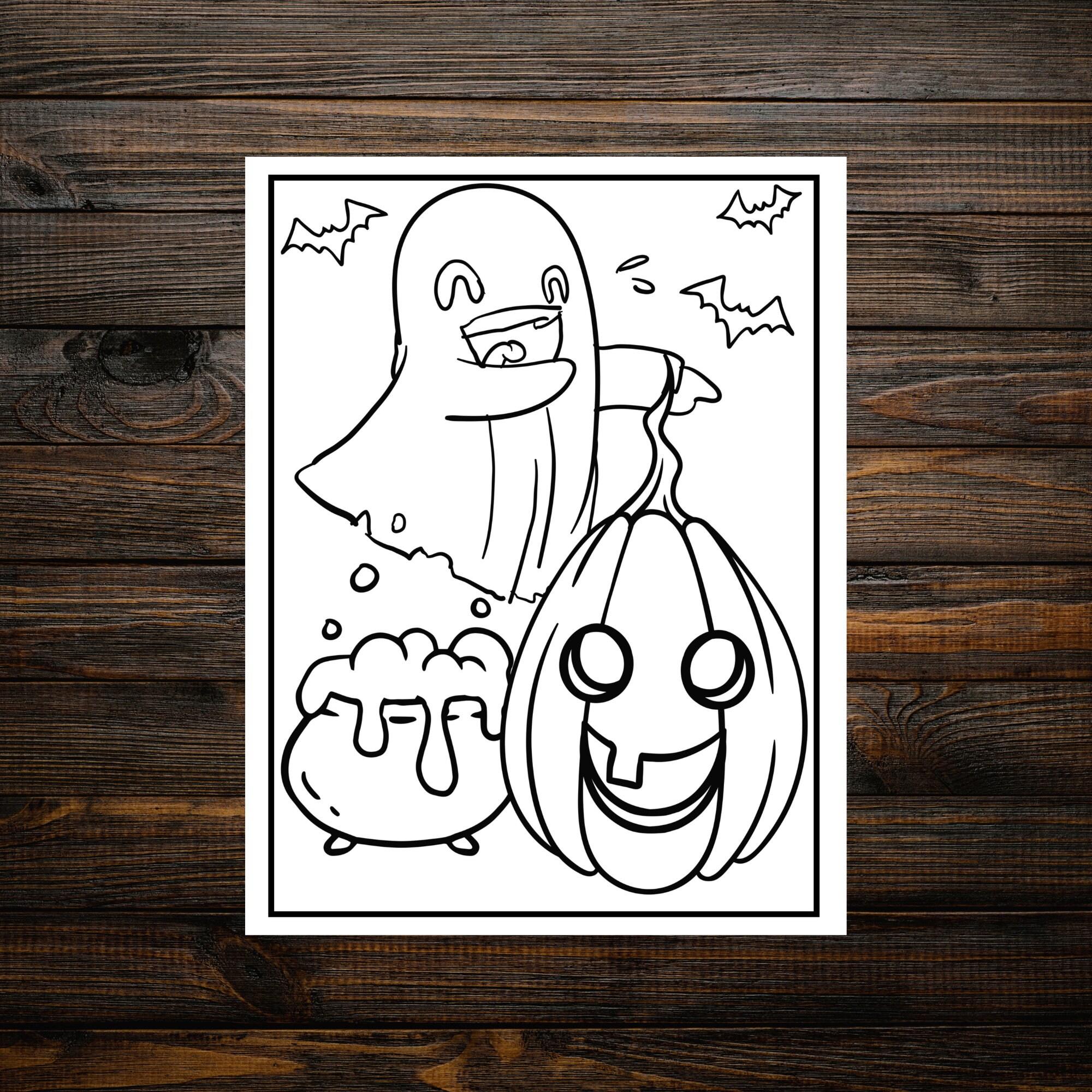 40 Halloween Coloring Book + 1 Cover Page - Printable Spooky Coloring ...