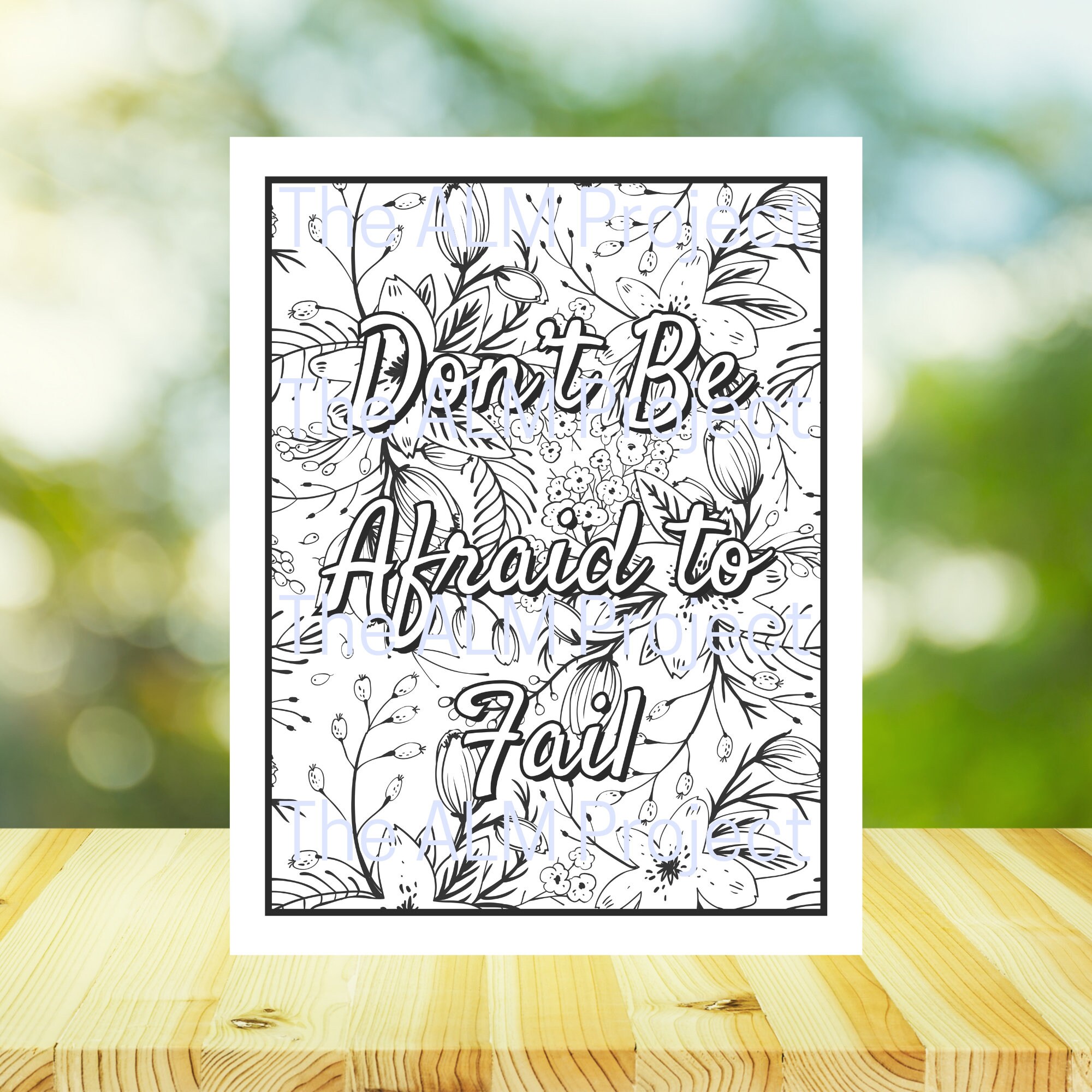 20 Flower Empower Coloring Book Pages, a Motivational Quotes Coloring ...