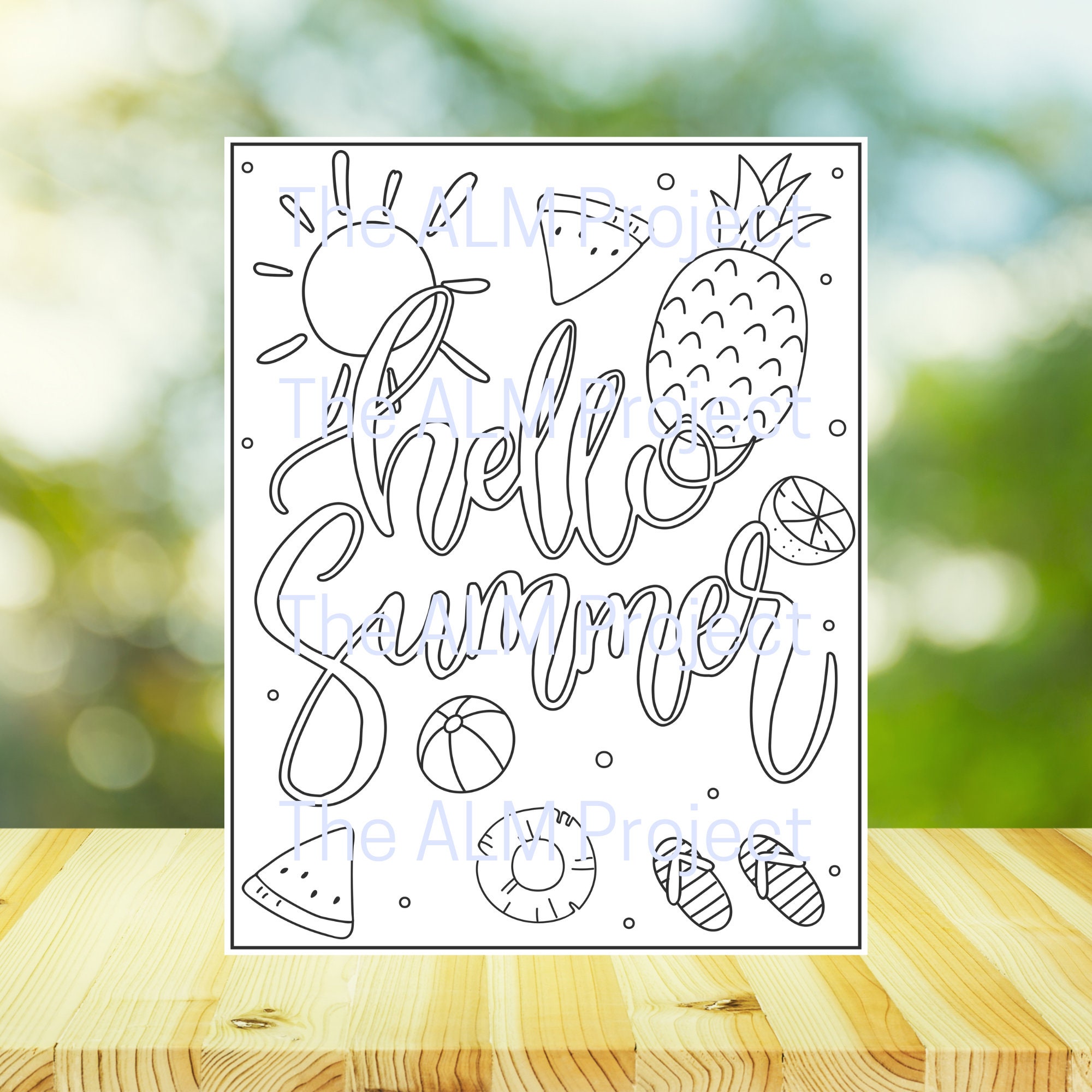 26 Kids Summer Coloring Pages Bundle, Fun Summer Coloring Book, Kids ...