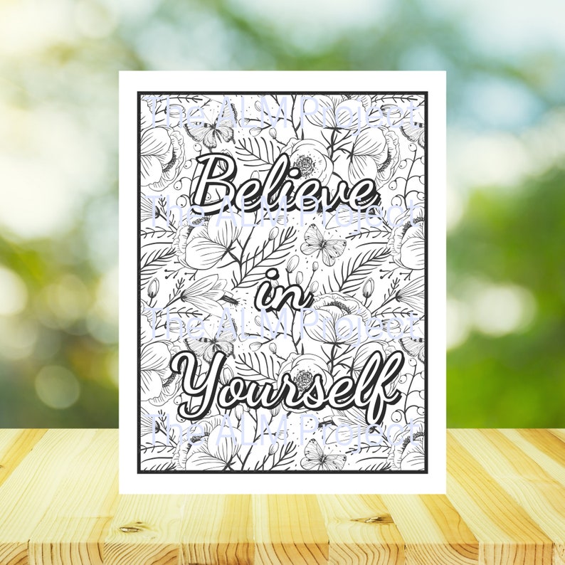 20 Flower Empower Coloring Book Pages, a Motivational Quotes Coloring ...