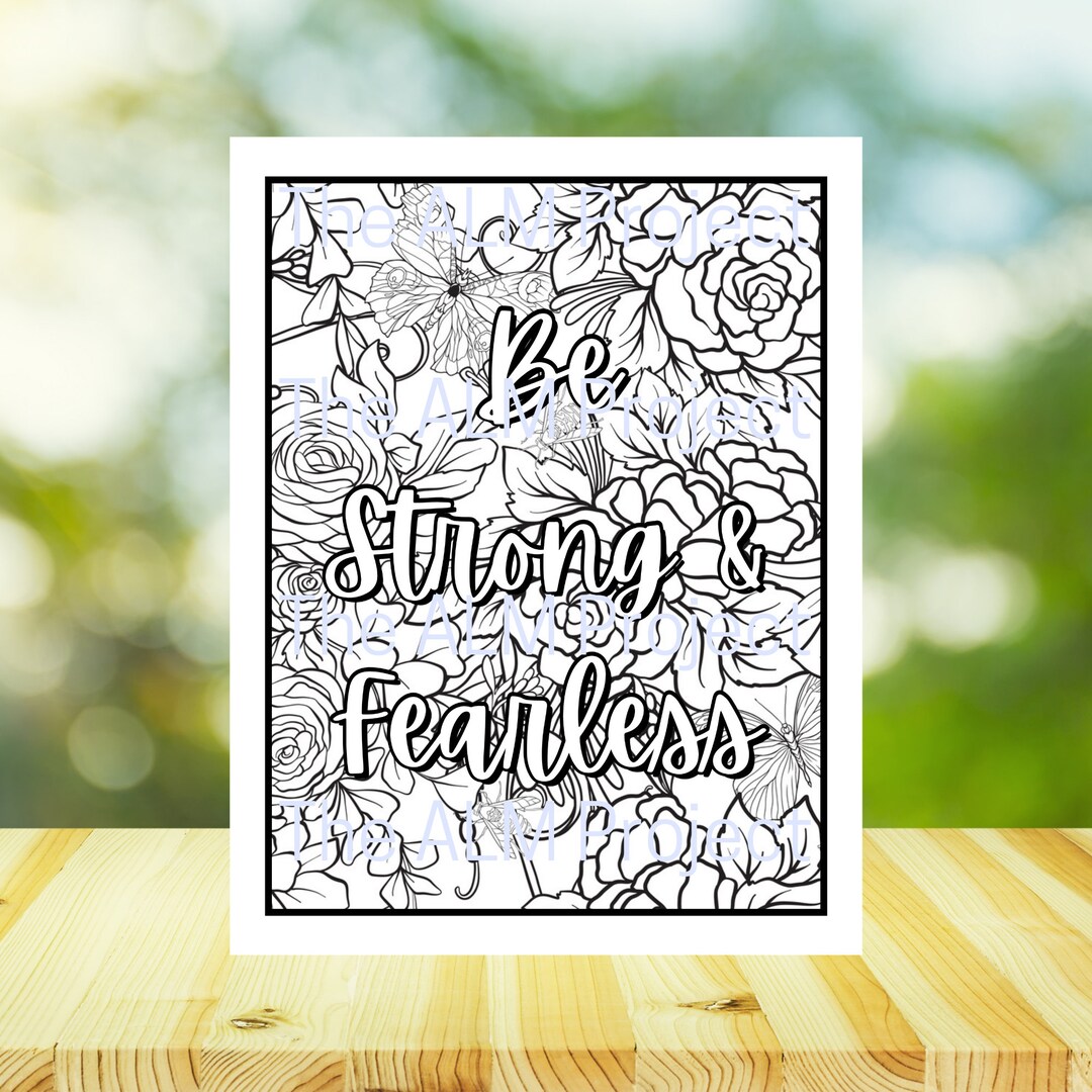 20 Flower Empower Coloring Book Pages, a Motivational Quotes Coloring ...