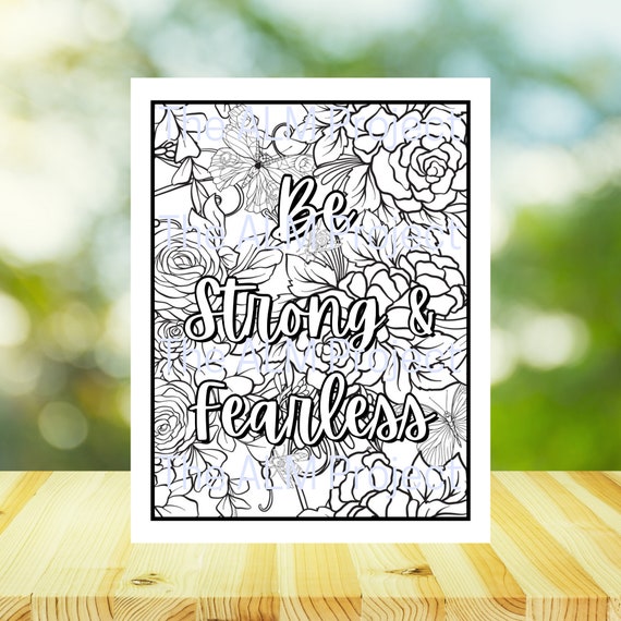20 Flower Empower Coloring Book Pages a Motivational Quotes | Etsy