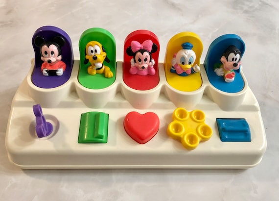 Vintage Disney Mattel Poppin Pals Baby Mickey Pop up Toy - Etsy