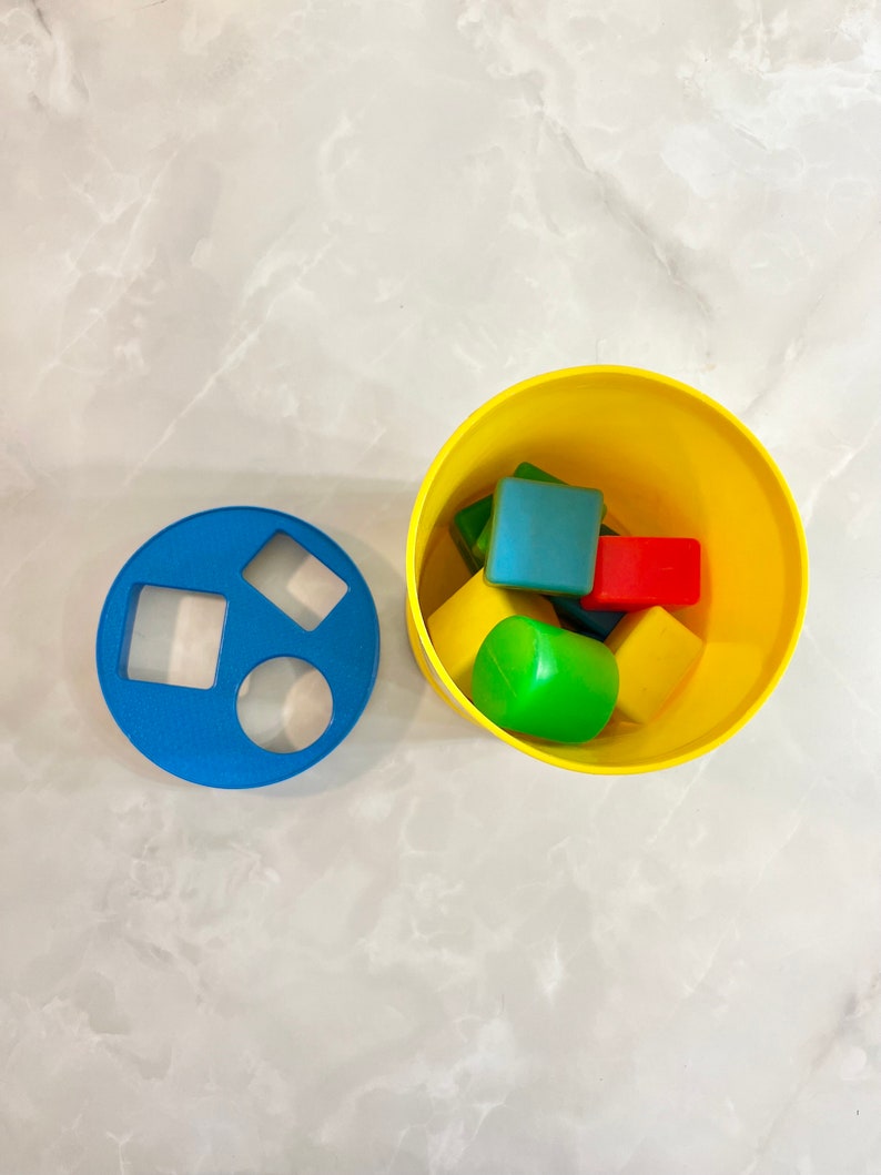 Vintage Fisher-price Shape Sorter Babys First Blocks Toddler Game Toy 9 ...