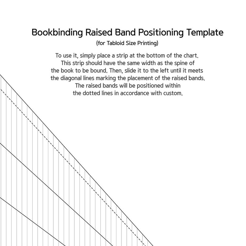 Bookbinding Layout Guide Template for Creating Raised Bands on a Book ...