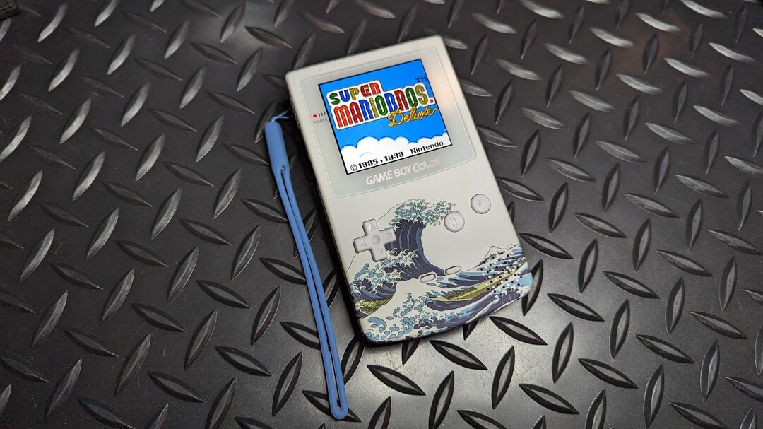Game Boy Color XL IPS Backlit Screen Big Wave Custom GBC - Etsy