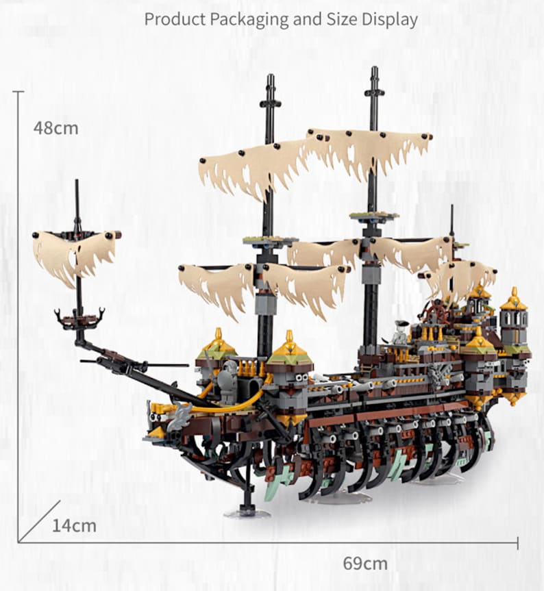 2294 Pieces Custom LEGO® MOC Pirate Ship Silent Mary - Etsy