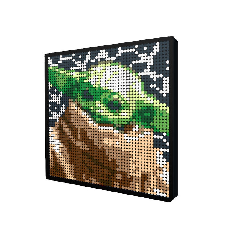 2307 Pieces Custom LEGO® MOC Baby Yoda Grogu Pixel Art | Etsy