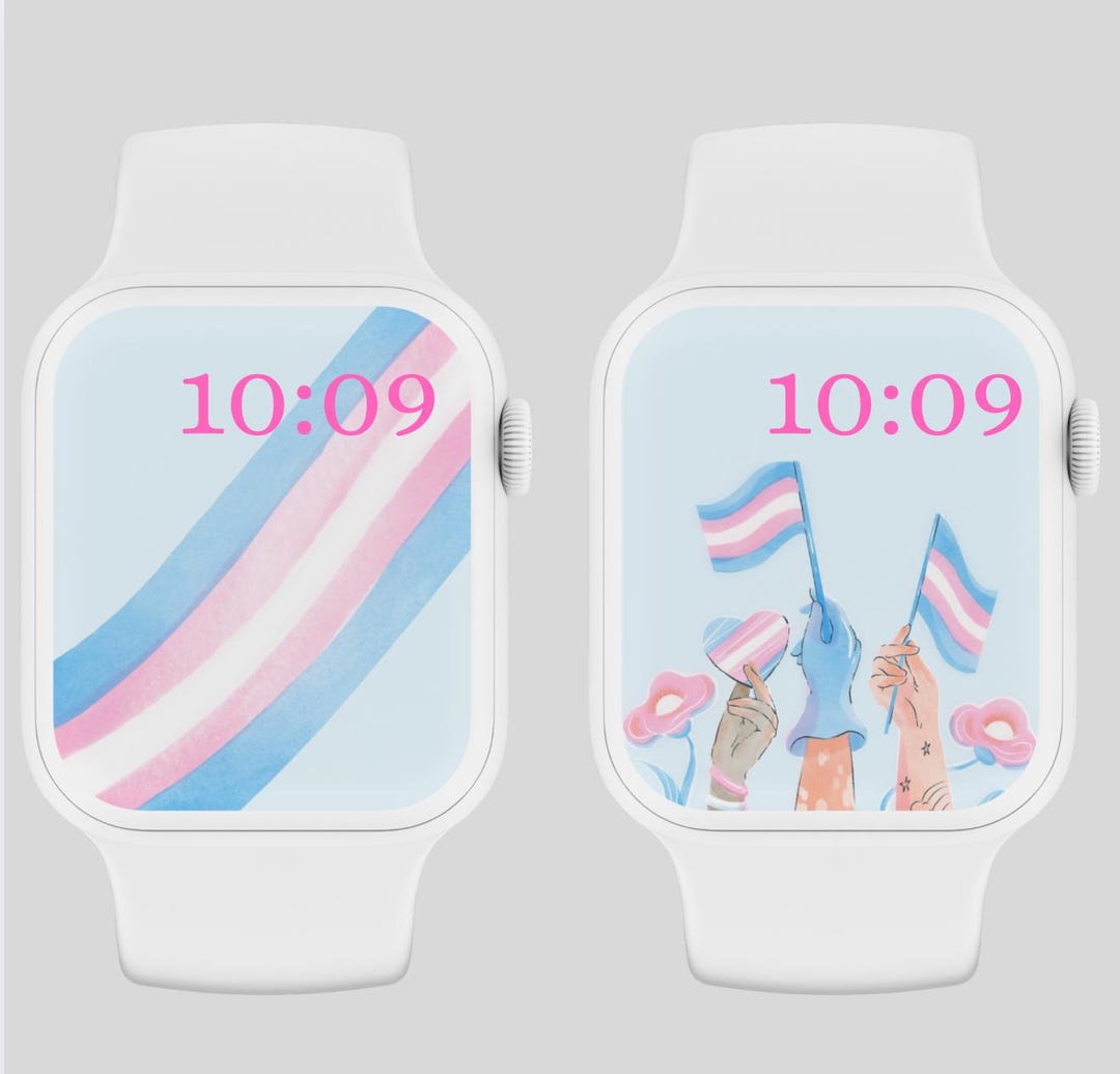 Pride Apple Watch Wallpaper, Pride Flag Apple Watch Face, Transgender ...