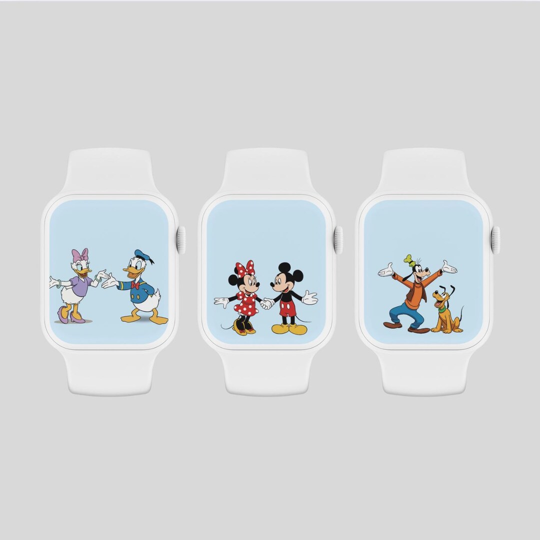 Mickey Mouse Apple Watch Wallpaper, Minnie Mouse Smartwatch Background ...
