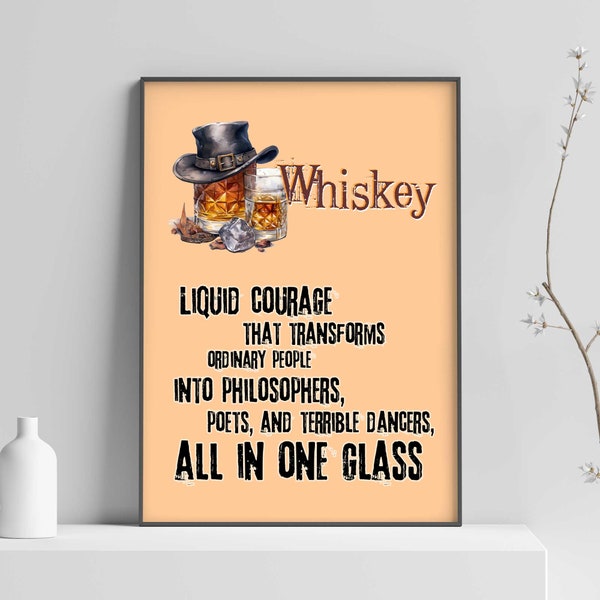 Whiskey Poster - Etsy