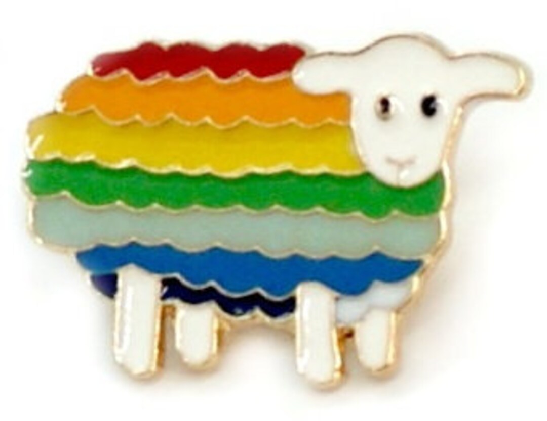 Rainbow Sheep Badge, Rainbow Sheep Pin Gay Gay CSD Pride Queer LGBTQ - Etsy