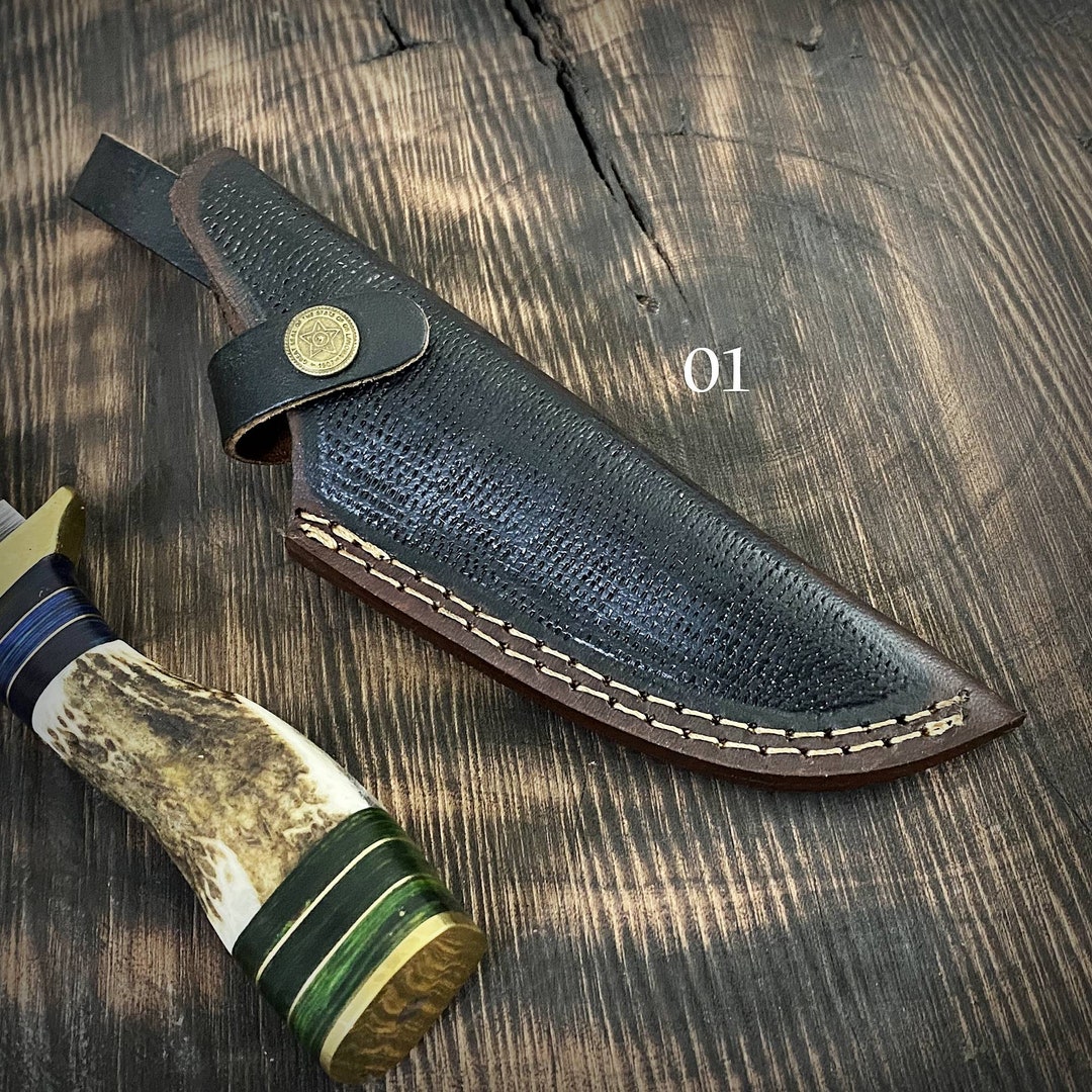 Custom Handmade Engraved Leather Knife Sheath Fixed Blade Holster - Etsy