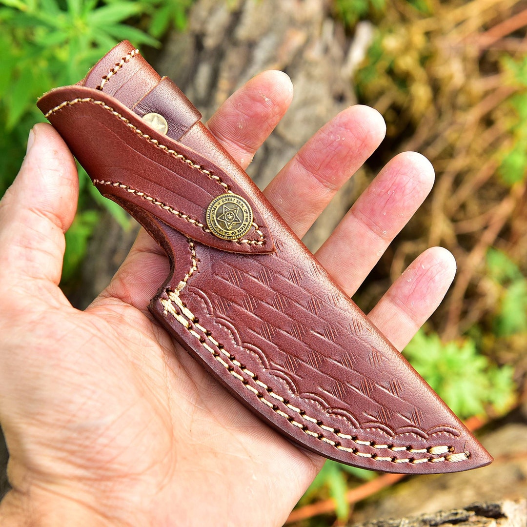 Custom Handmade 4.25 Fixed Blade Cow Leather Sheath / Holster ...