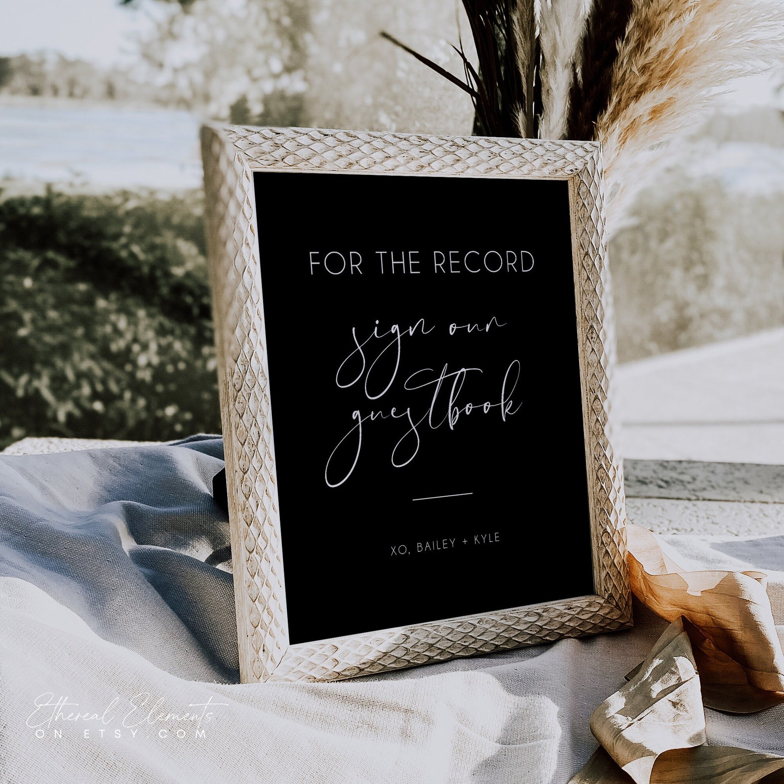 Minimal Wedding Record Template, Arched, 5x7, 8x10, Guestbook Wedding ...
