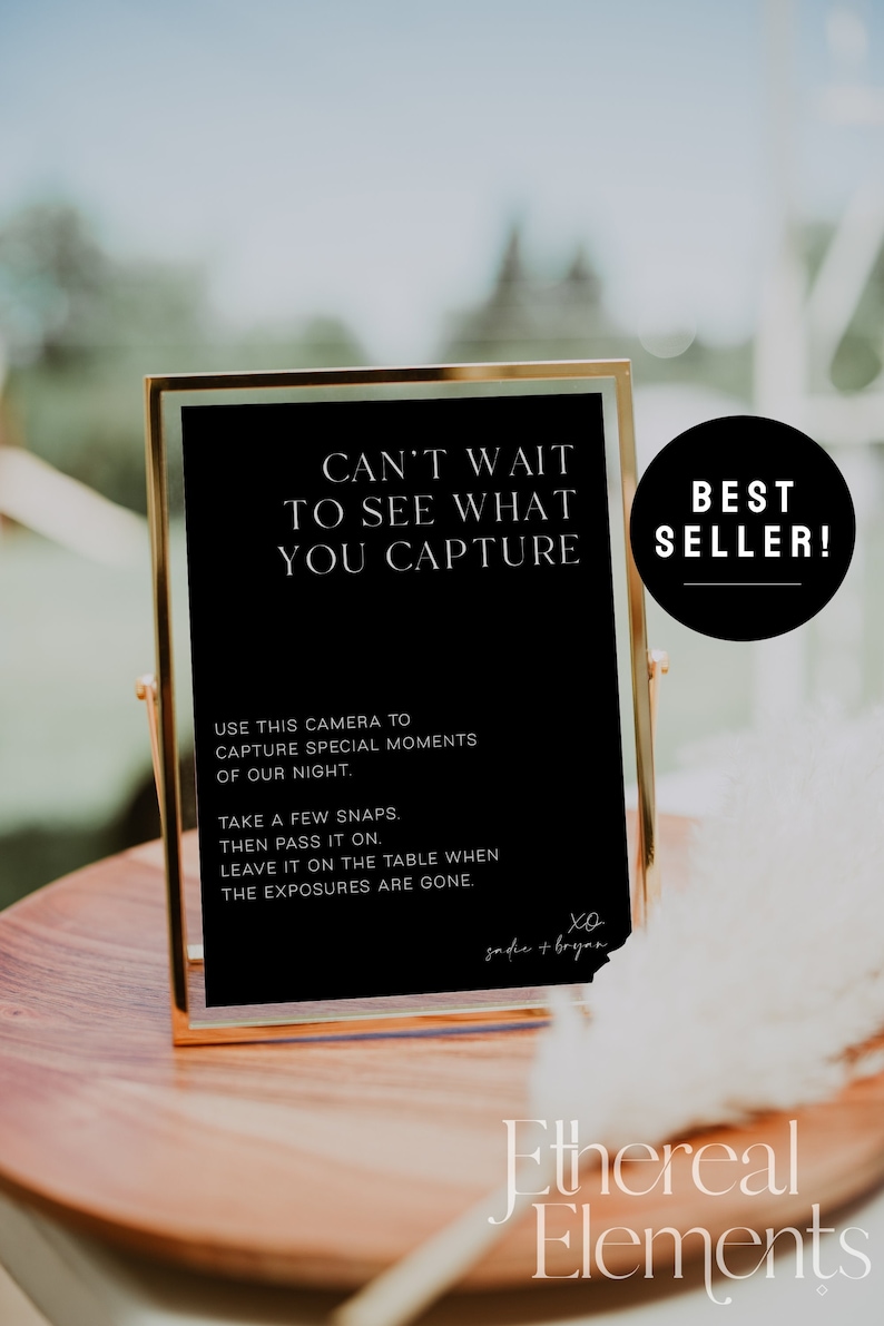 Minimal Wedding Sign Template, 5x7", 4x6", 8x10" Modern Wedding Sign ...