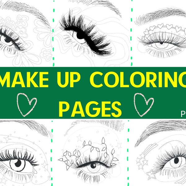 Make up Coloring Book - Etsy