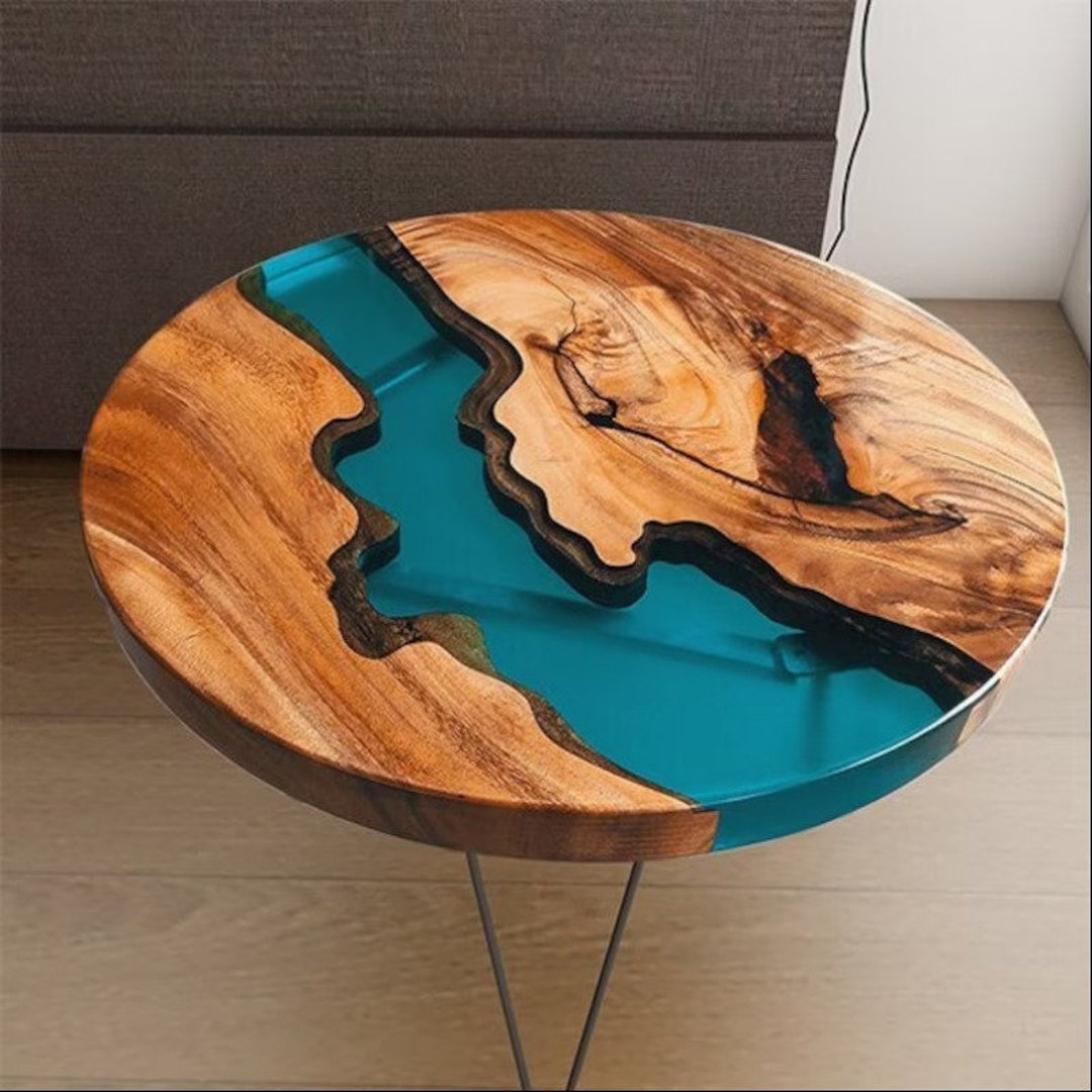 Resin Round Table Coffe Table Round Epoxy Resin Table - Etsy