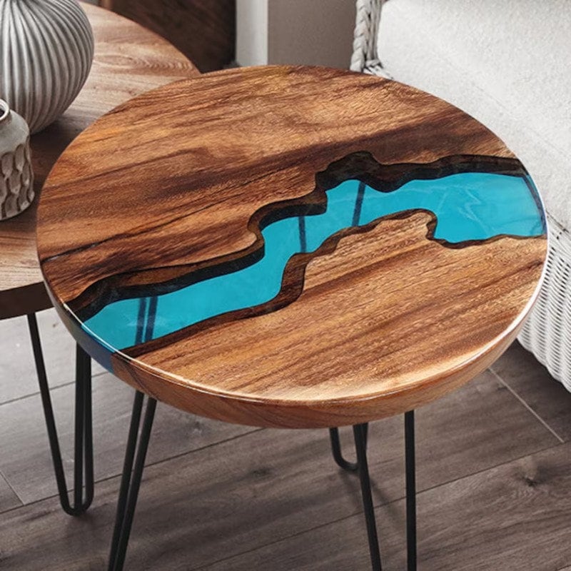 Resin Round Table Coffe Table Round Epoxy Resin Table - Etsy