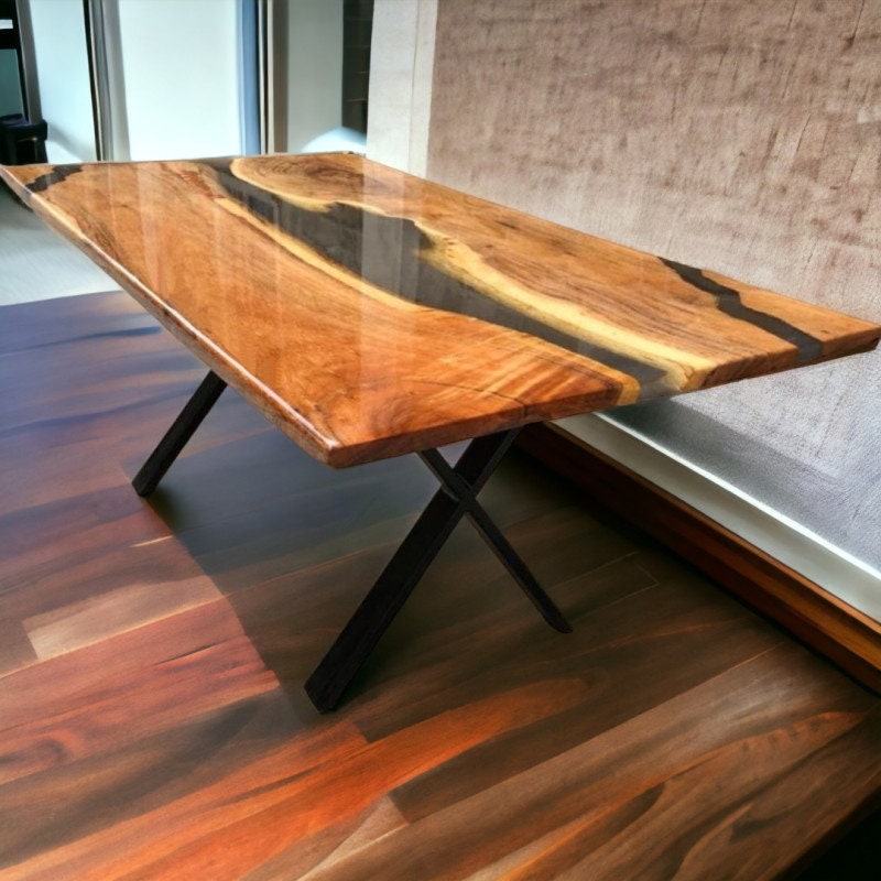 Epoxy Custom Coffee Table Epoxy River Table Resin End Table Live Edge Coffee Live Edge Wood ...