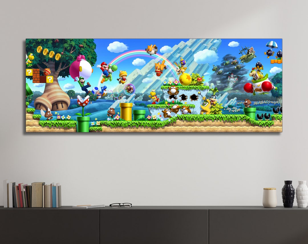Super Mario Bros Ultra-wide Panorama Wall Canvas Print - Etsy