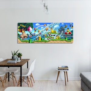 Super Mario Bros Ultra-wide Panorama Wall Canvas Print - Etsy
