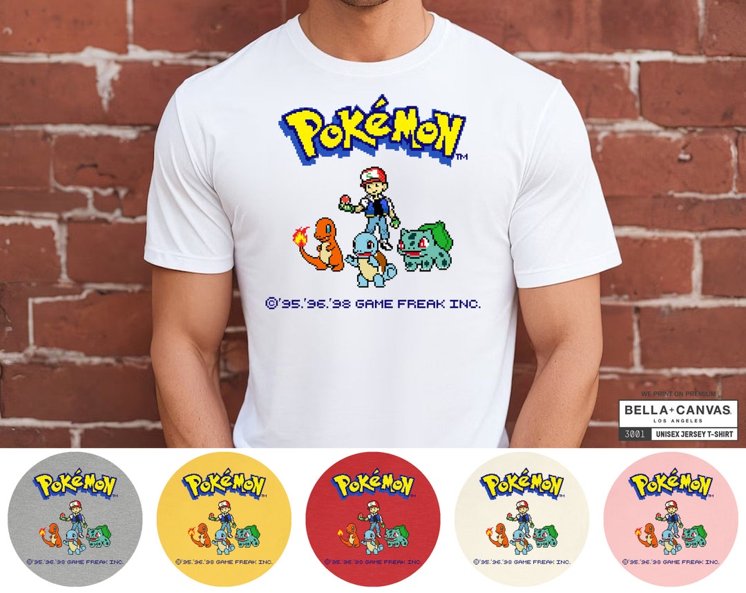 Pokémon Retro Gameboy Color Pixel Unisex Graphic T-shirt - Etsy