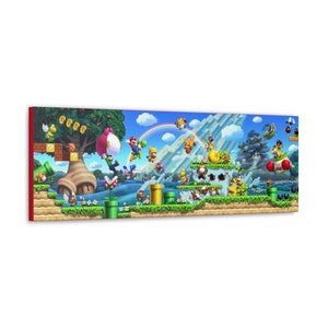 Super Mario Bros Ultra-wide Panorama Wall Canvas Print - Etsy