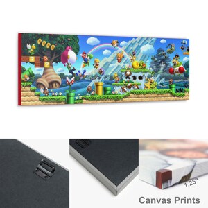 Super Mario Bros Ultra-wide Panorama Wall Canvas Print - Etsy