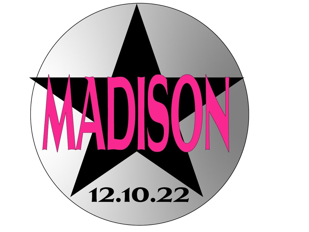 STAR LOGO Hot Pink and Metallic Madison - Etsy