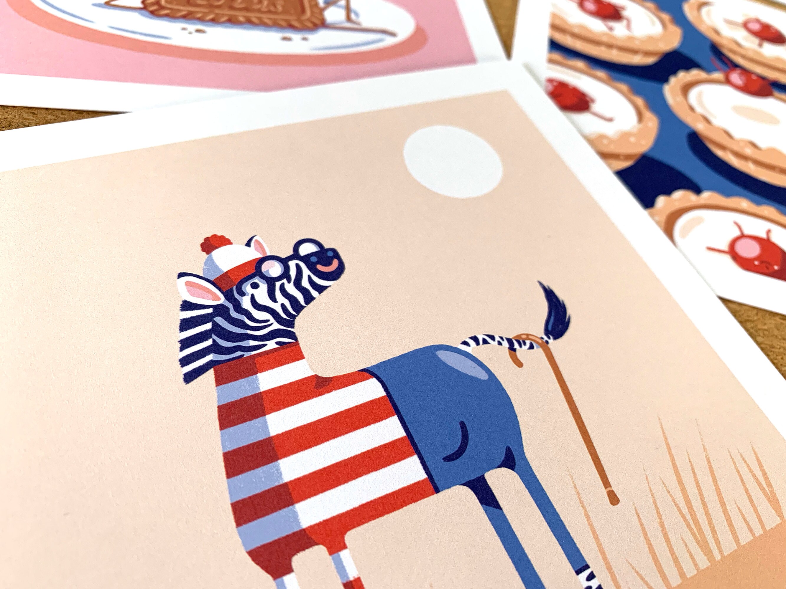 Zebra Wally Print Where's Waldo Inspired Animal Illustration Where's ...