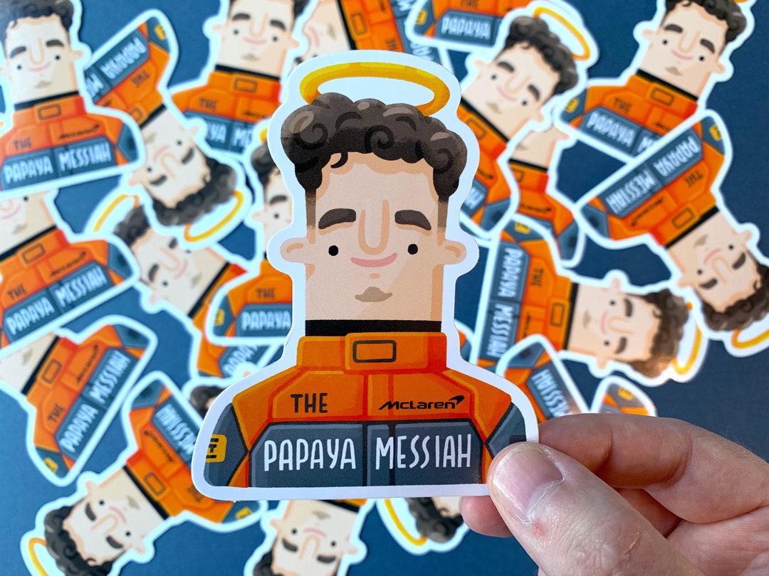 Lando Norris 'papaya Messiah' Sticker - Mclaren F1 Fan Art - Etsy UK