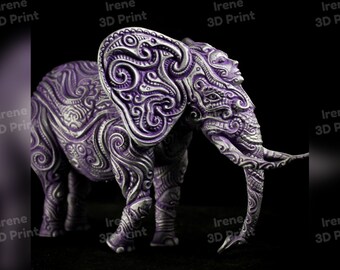 Elephant Stl File - Etsy