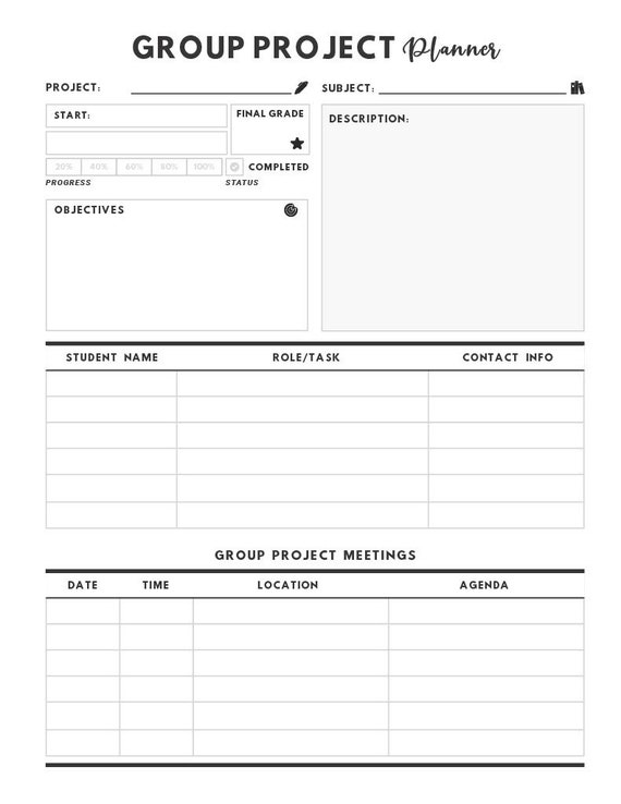 Paper PDF Instant Download Student Project Management Group ...