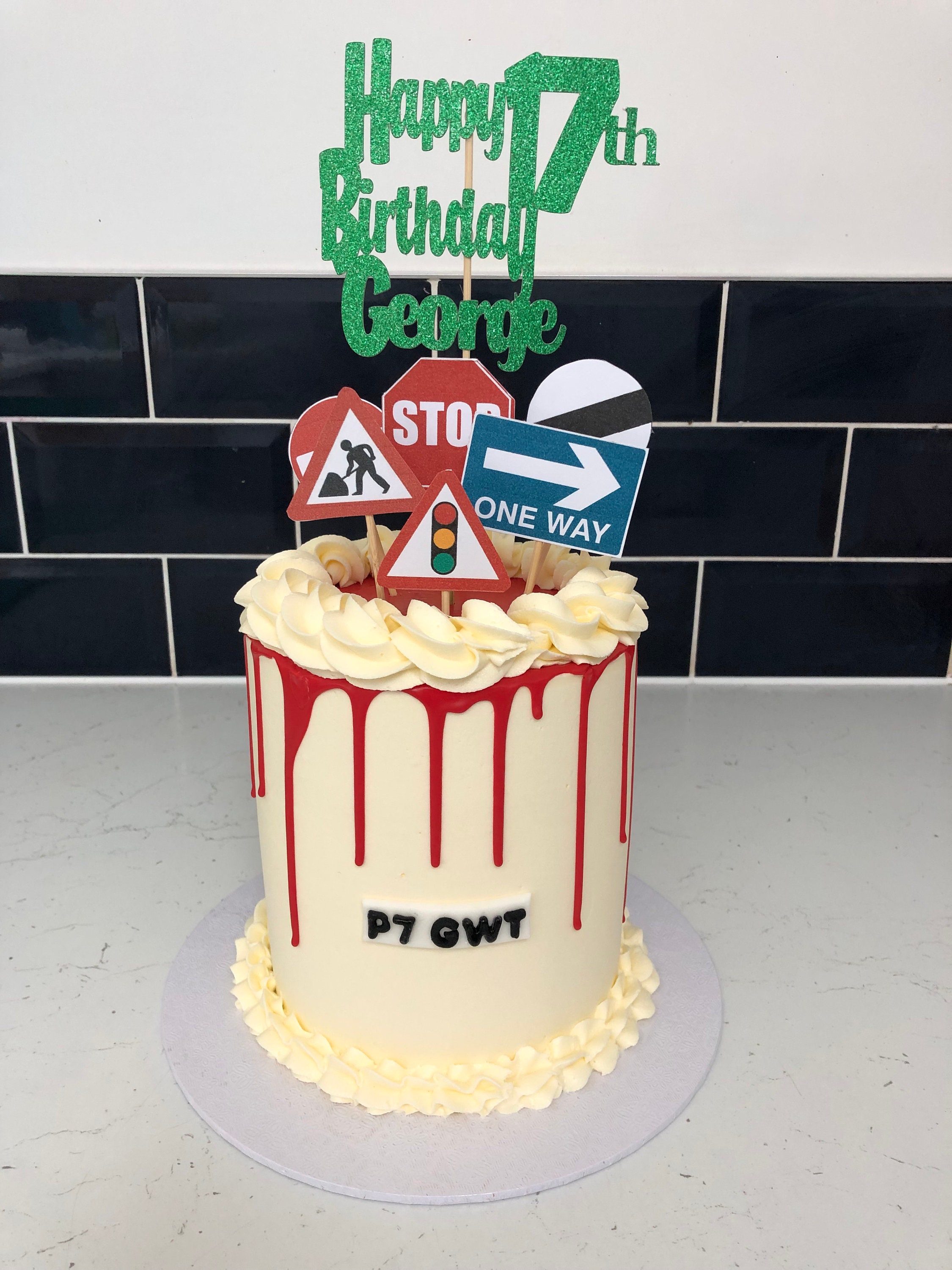 Traffic Signs Cake Toppers - Etsy UK