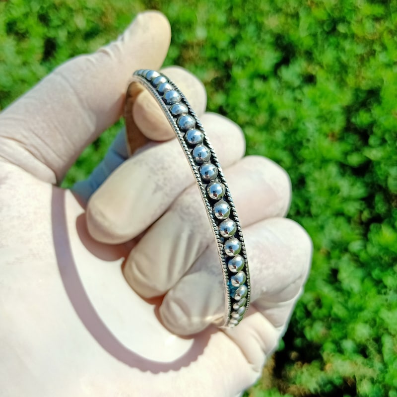 Boll Silver Bangle - Etsy