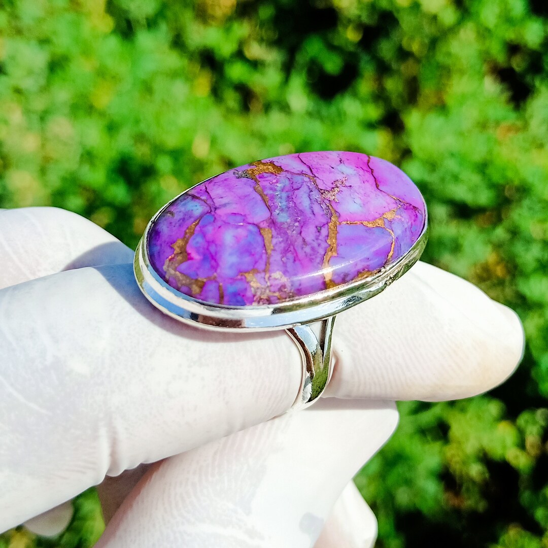 Purple Copper Turquoise, Purple Turquoise Ring, Handmade Jewelry ...