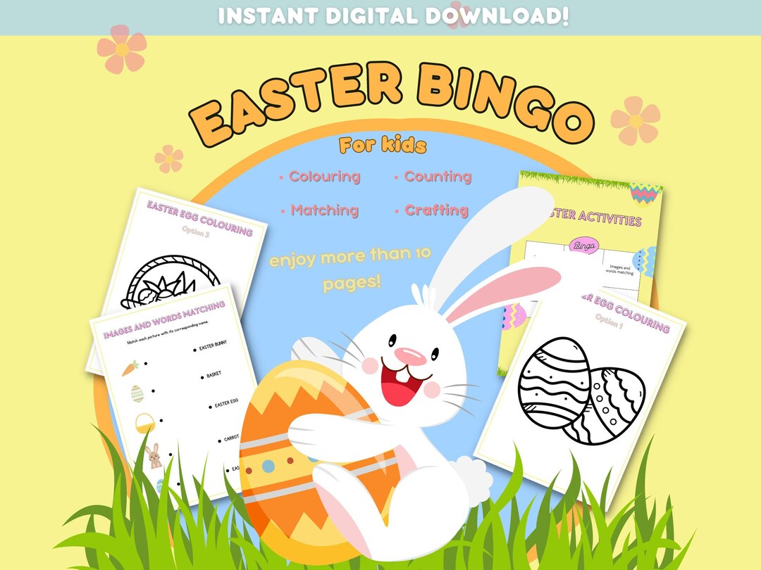 Easter Bingo for Kids | Easter Activities | Easter Crafts | Printable ...