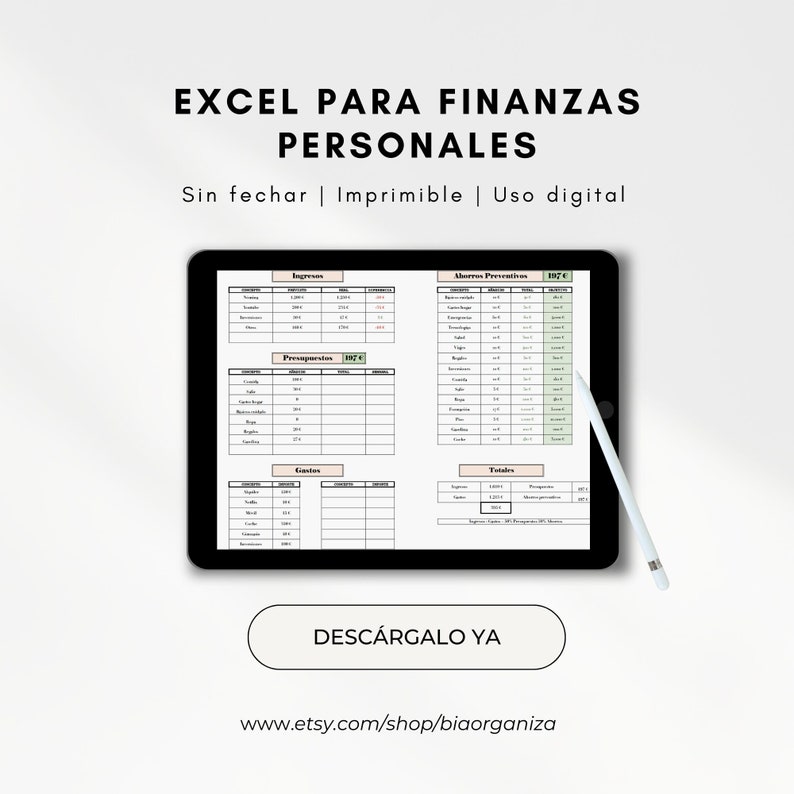 Simple Personal Finance Template Excel Organization Personal Finance ...