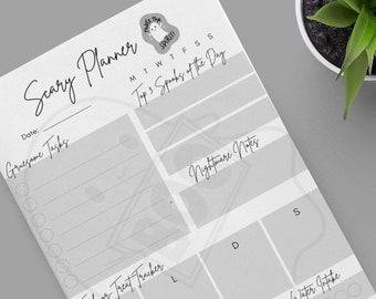 Scary Daily Planner - Etsy