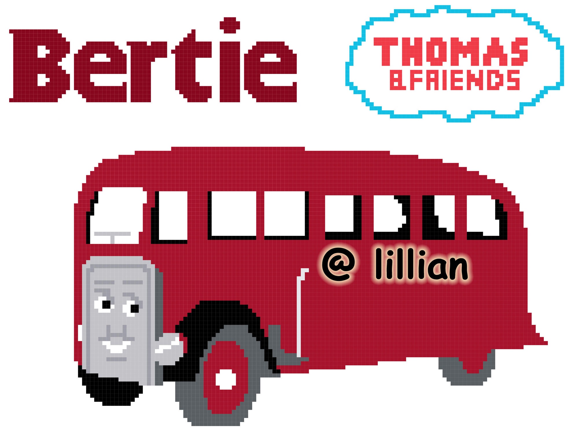 PDF Thomas & FRIENDS ~ BERTIE Counted Cross Stitch Pattern Chart - Etsy