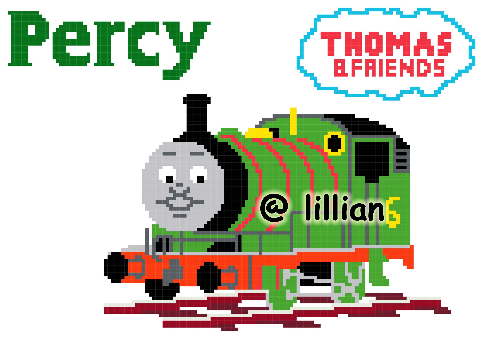 PDF Thomas & FRIENDS ~ PERCY Counted Cross Stitch Pattern Chart - Etsy
